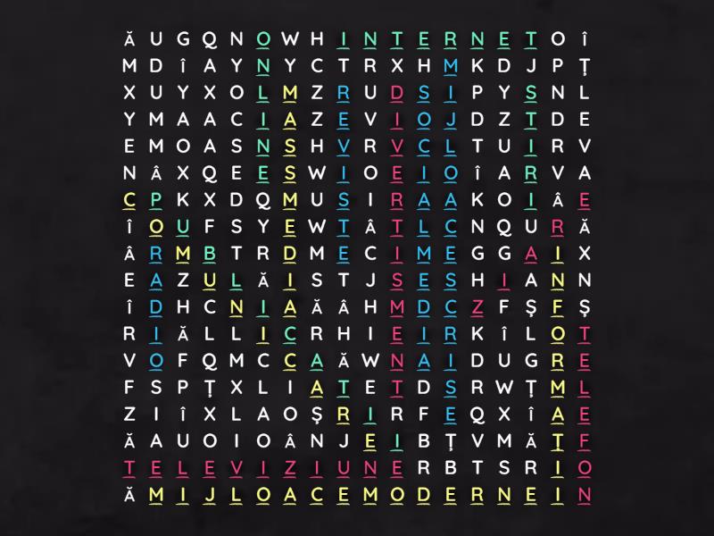Mass-media - Wordsearch