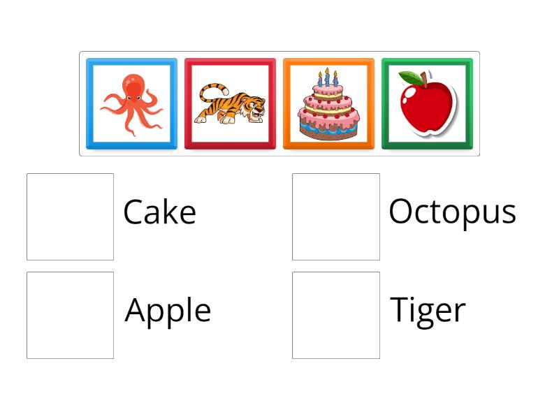 Alphabet and vocabulary - Match up