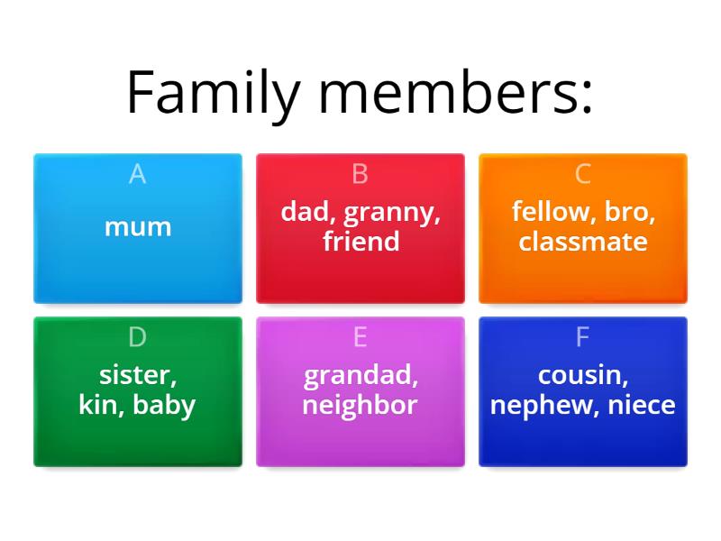 Family members - Quiz