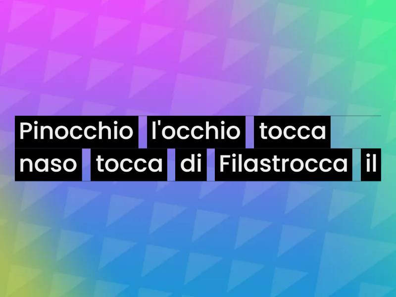 Filastrocca di pinocchio - Unjumble