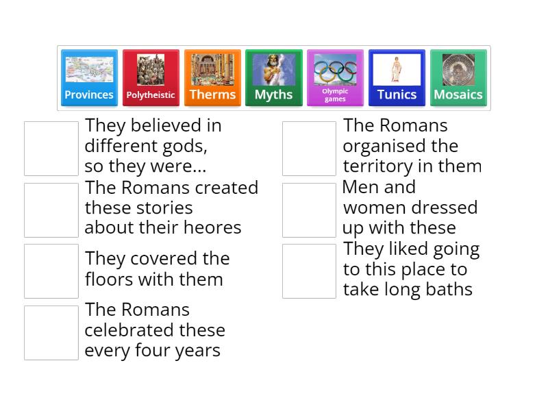 The Roman Empire - Match up