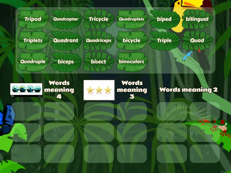 Number prefixes: Bi, Quad and Tri - Group sort