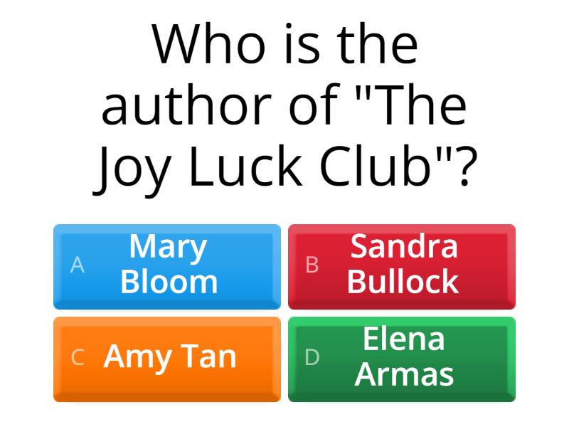 the joy luck club - Quiz