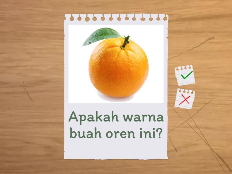 KENALI WARNA BUAH - Flash cards