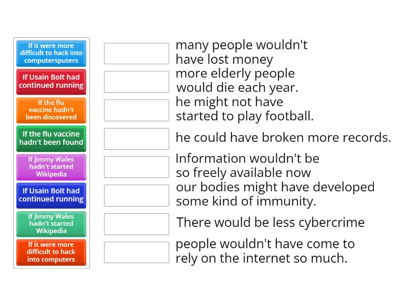 Third And Mixed Conditionals - Une las parejas