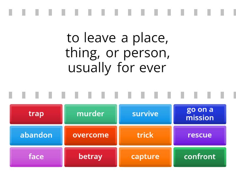 Roadmap B2 Unit 8A verbs - Find the match