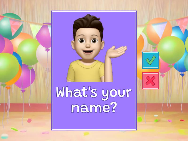 What's your name? - Flash cards