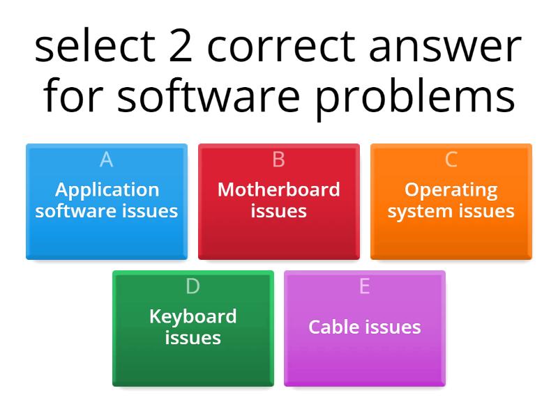 Software troubleshooting problems - Quiz