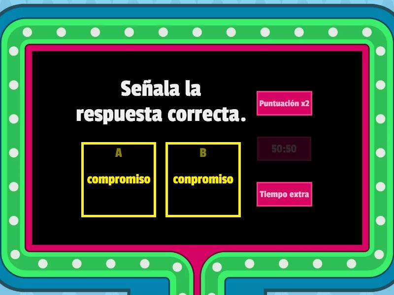 Juego de ortografía - Concurso de preguntas