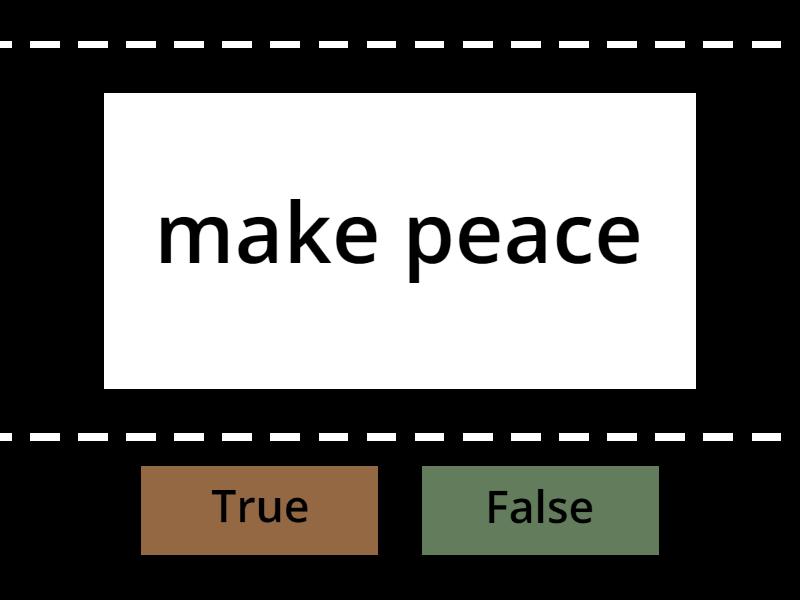 УСТОЙЧИВЫЕ ВЫРАЖЕНИЯ С ГЛАГОЛАМИ. MAKE 4 - True or false