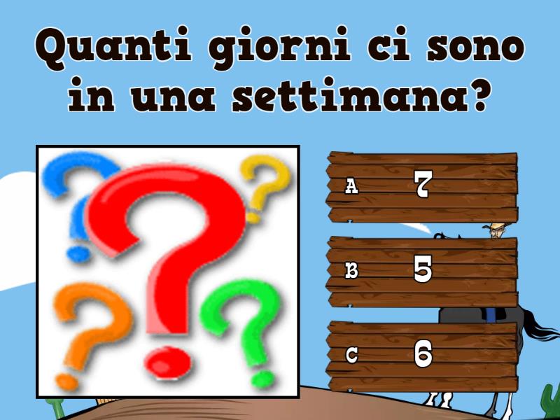 Verifica sui giorni, sui mesi e sulle stagioni - Cuestionario
