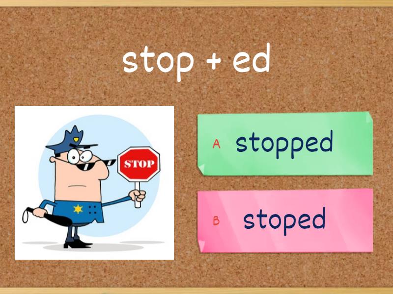 Double Consonant Add -ing/-ed 1-1-1 Doubling Rule - Quiz