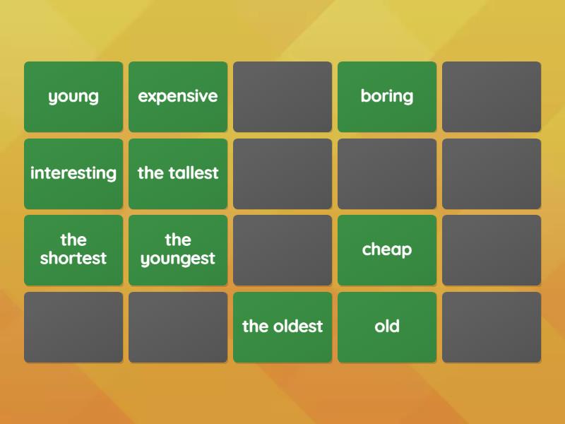 Activity 3. Match opposite adjectives - Matching pairs
