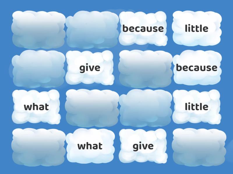 Match the Tricky Words - Matching pairs