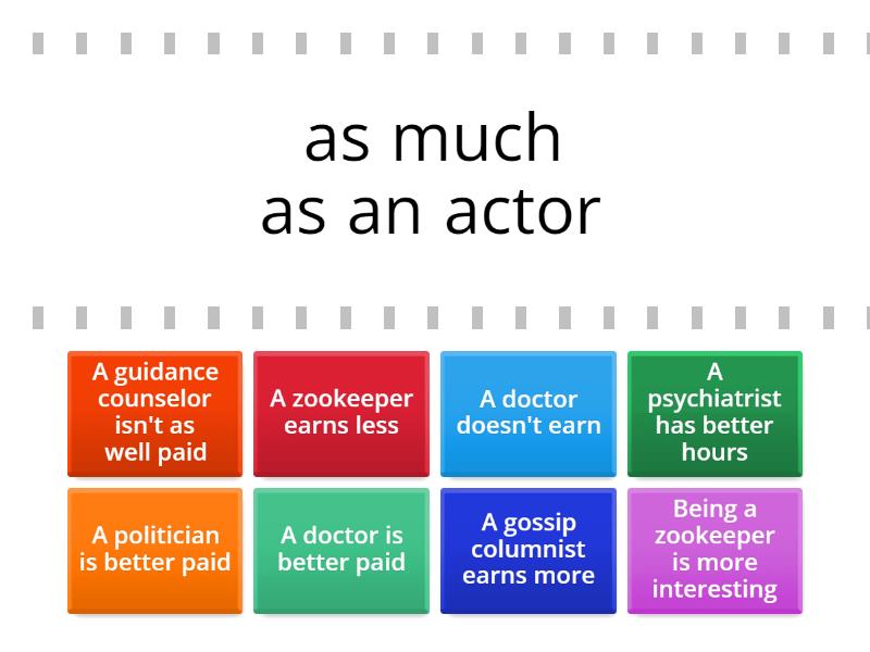 Comparisons - Find the match