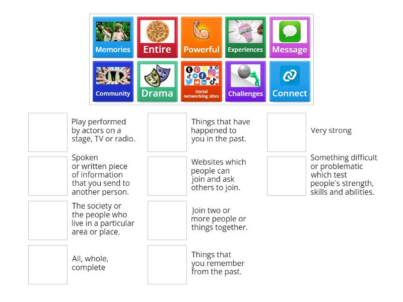 11B- Theme 3- Overview (Matching Definitions) - Match up