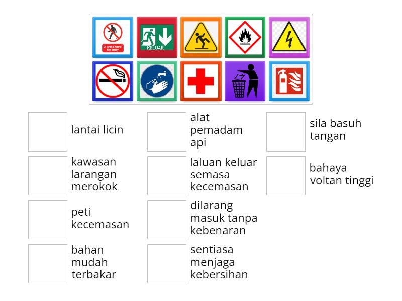 SIMBOL DAN TANDA KESELAMATAN 2 APRIL 2024 - Match up