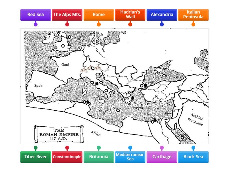 Rome Map - Labelled diagram