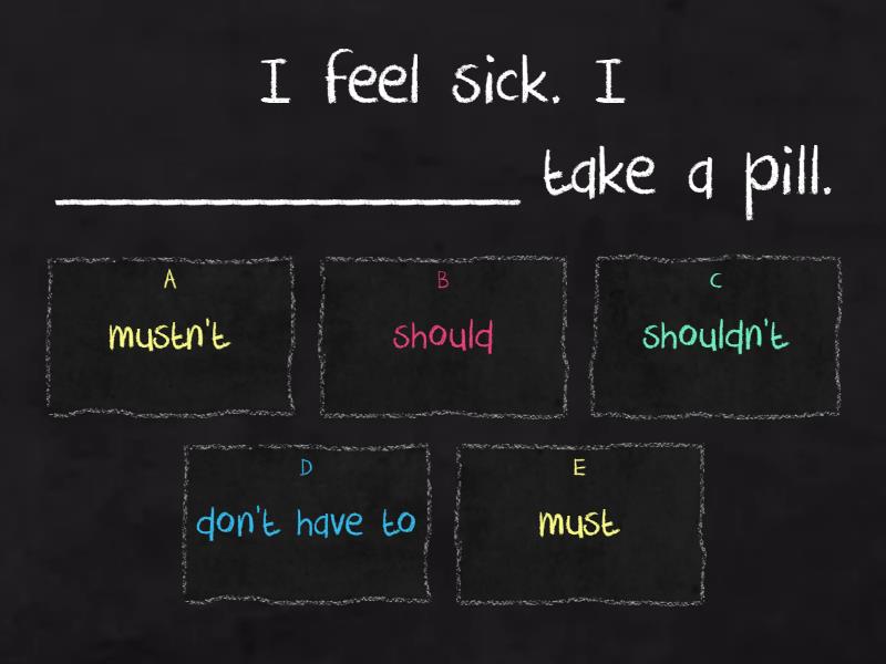 Modal verbs - Must/mustn't/don't have to/should/shouldn't , have to - Quiz