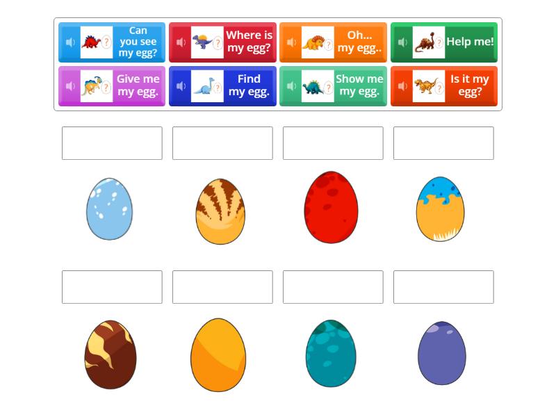 Dinosaurs' eggs - Match up