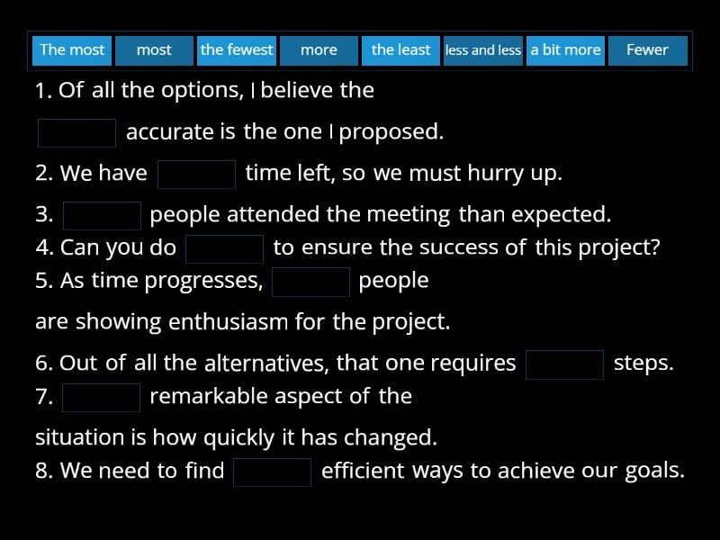 PUp6: quantifiers - Missing word