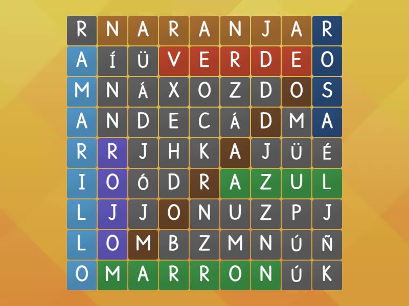 Busca colores - Wordsearch