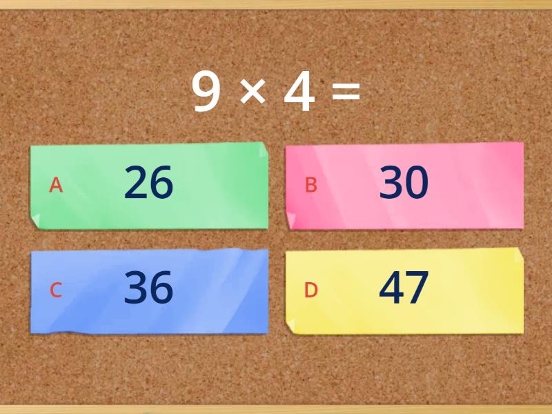 9x table - Quiz