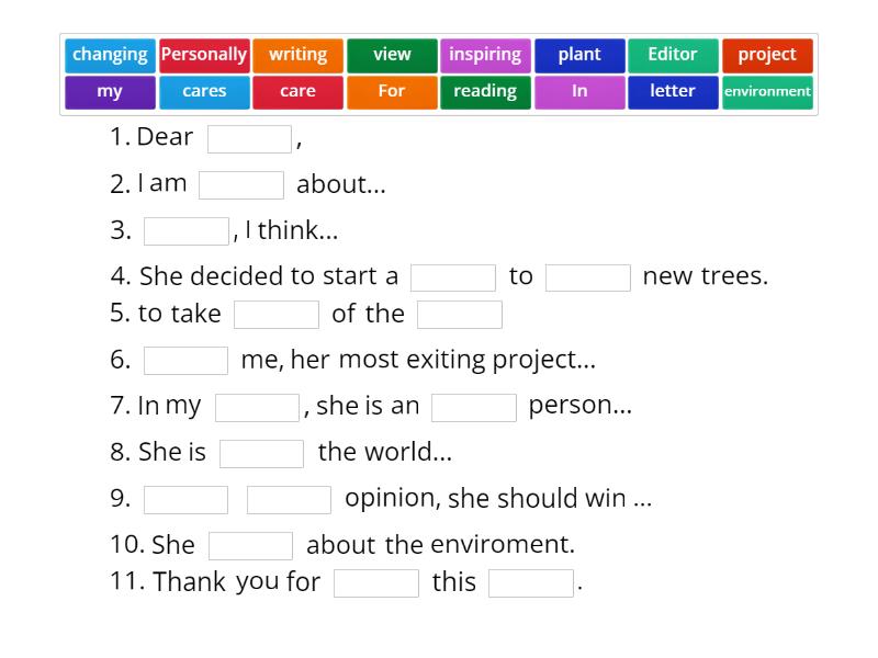 Own it 3! Writing. SB. Unit 1. - Missing word
