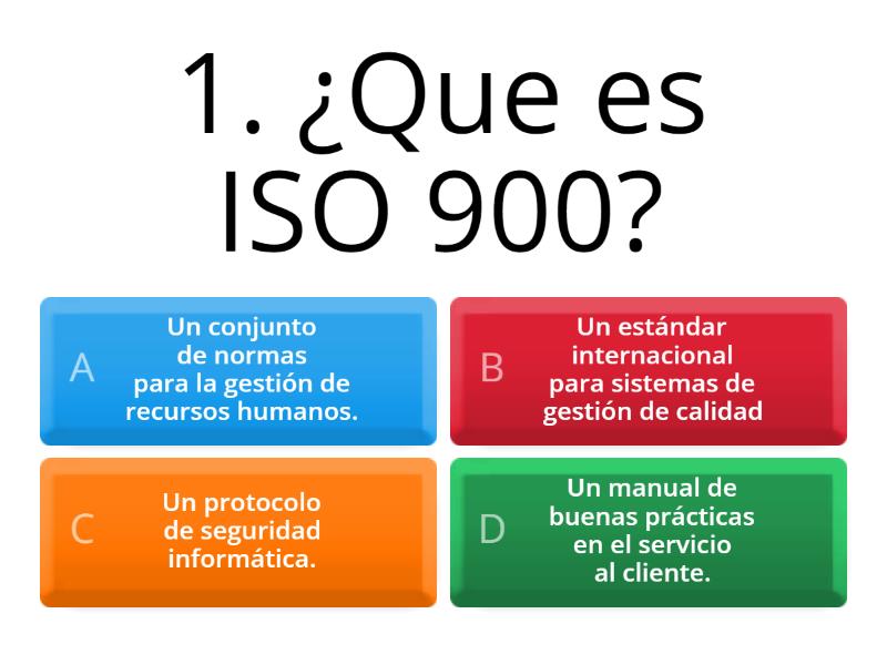 quiz iso - Cuestionario