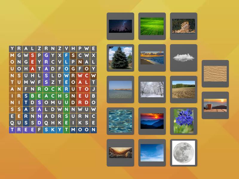 The natural world - Wordsearch
