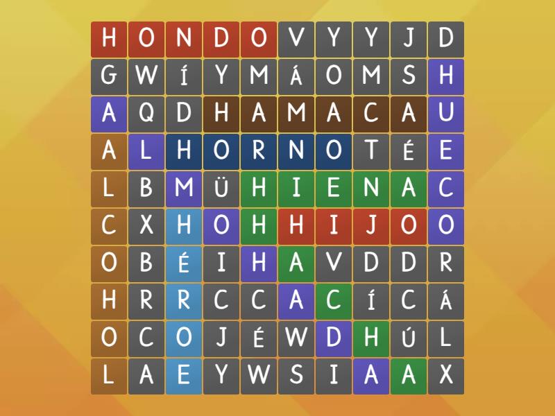 Sopa de letras H - Wordsearch