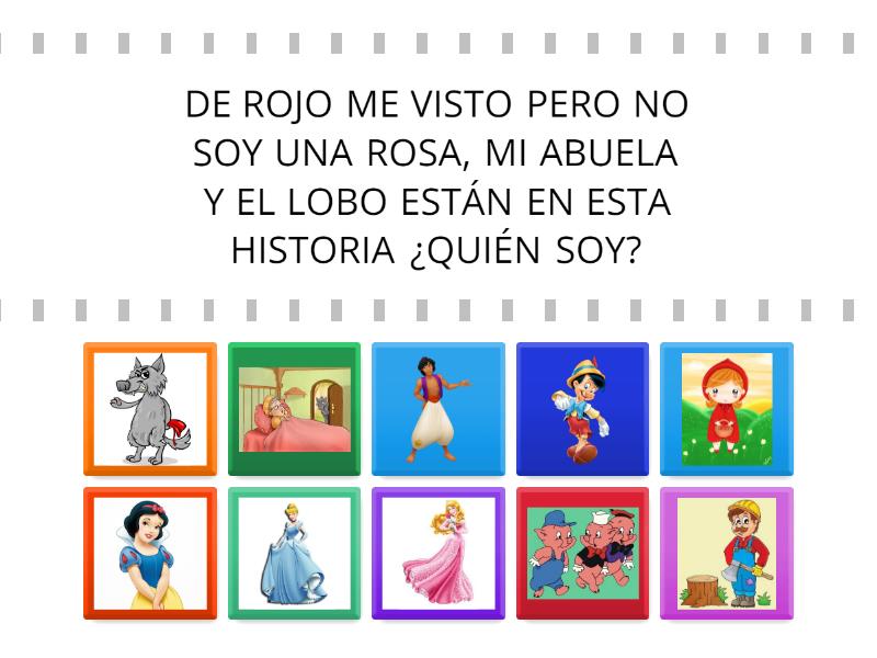 Adivinanzas de personajes - Find the match