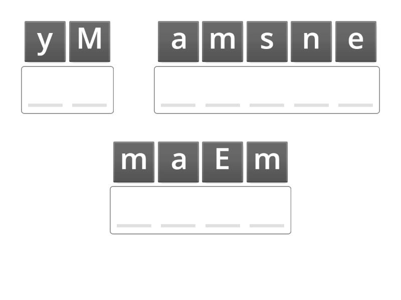 Unit 1 Skill time - Anagram