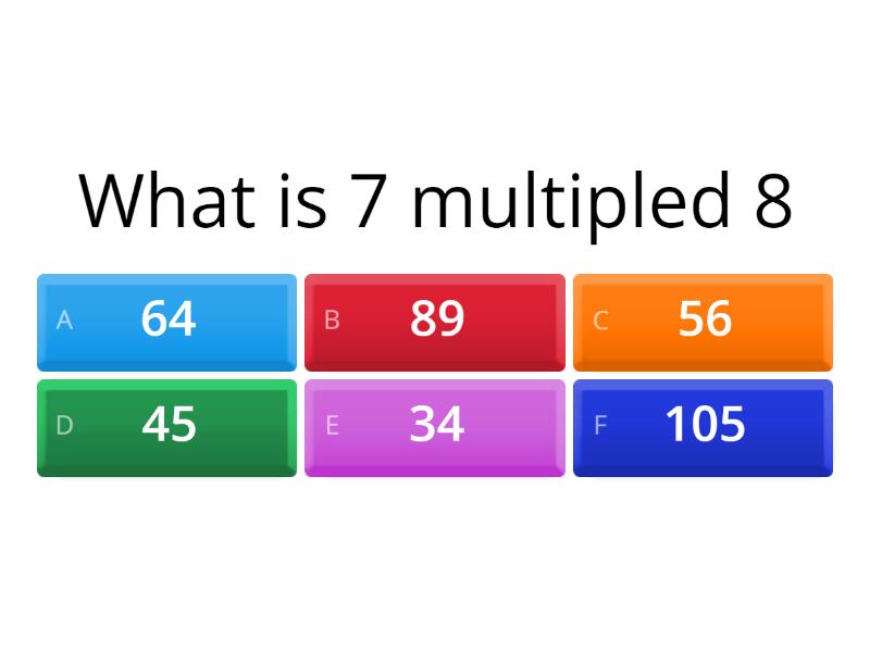 Multiplication - Quiz