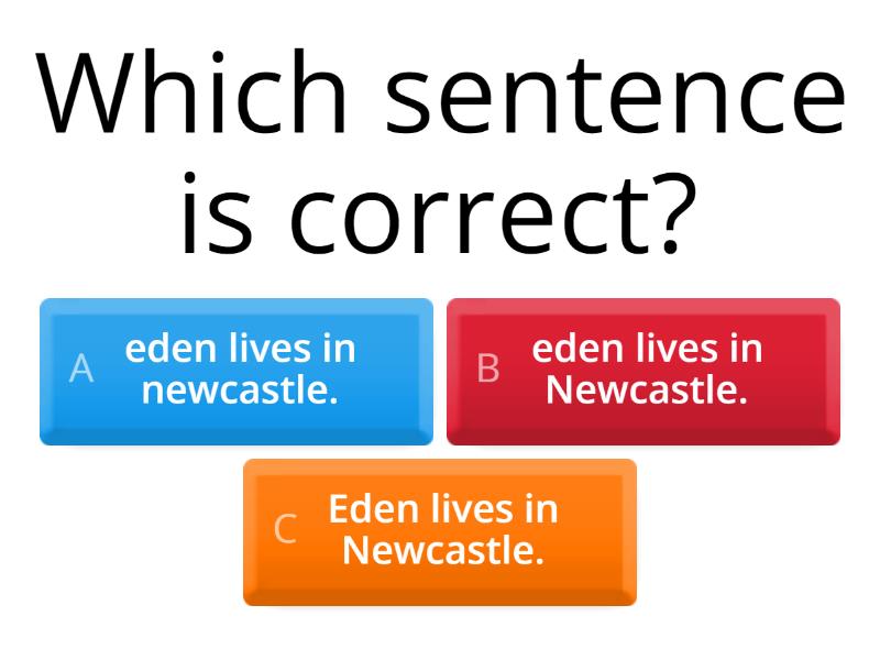 Capital Letters E2 - Quiz