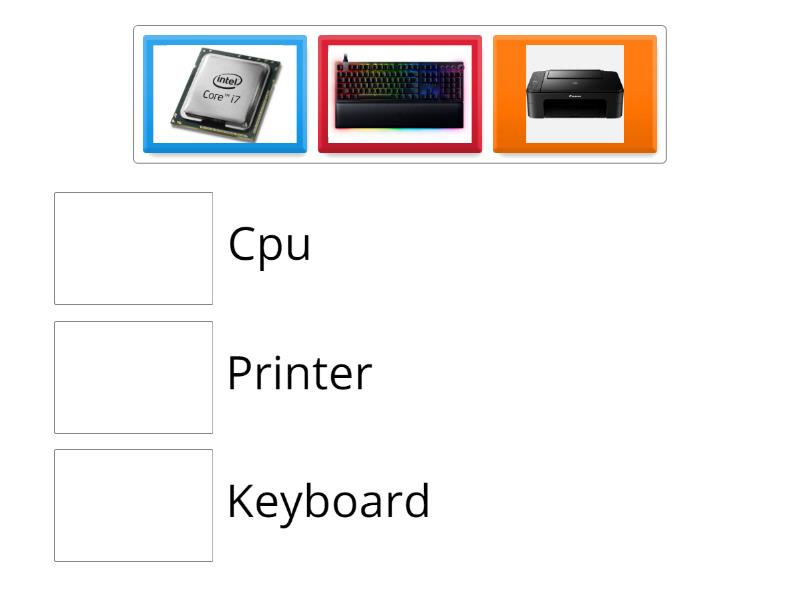 computer parts - Match up