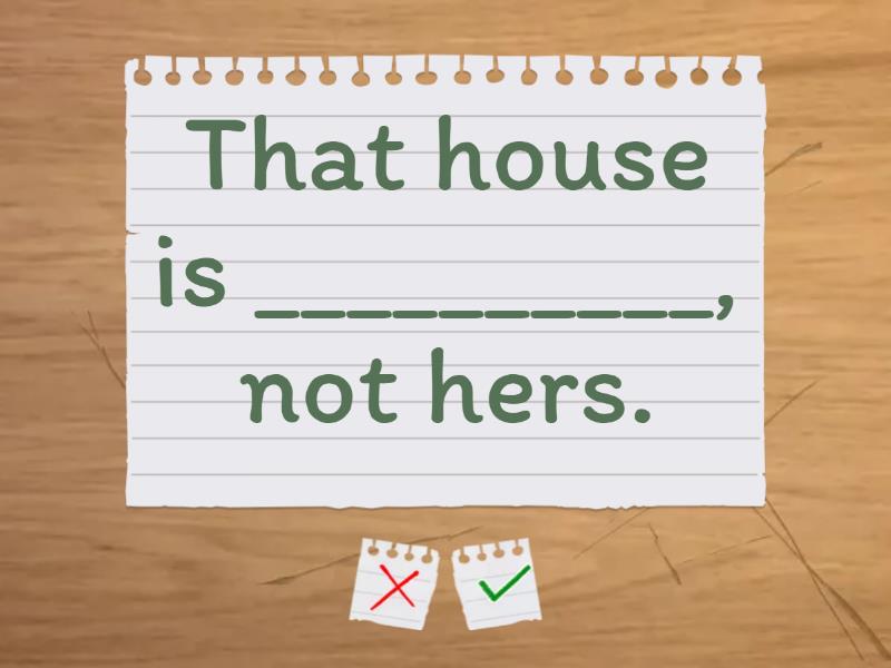 exercise for the Possessive Pronoun Word Wall Match activity: - Flash cards