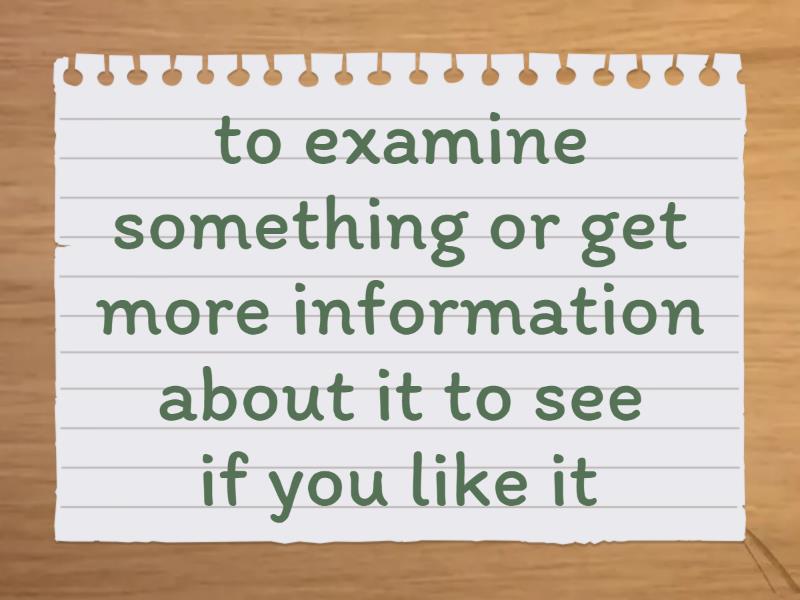 Roadmap B1 + - 8A: Phrasal verbs with out - Flash cards