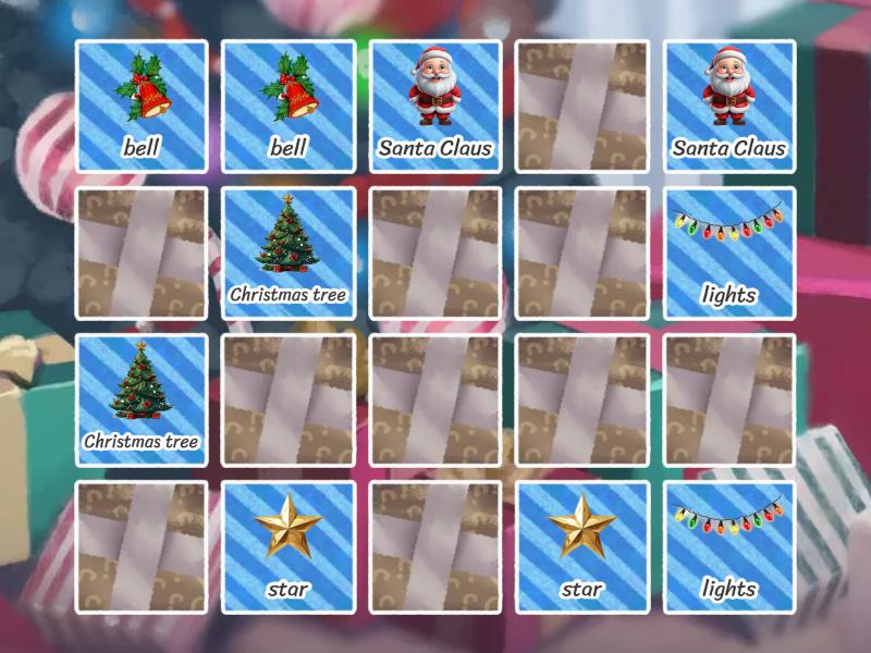 Christmas pair game - Matching pairs