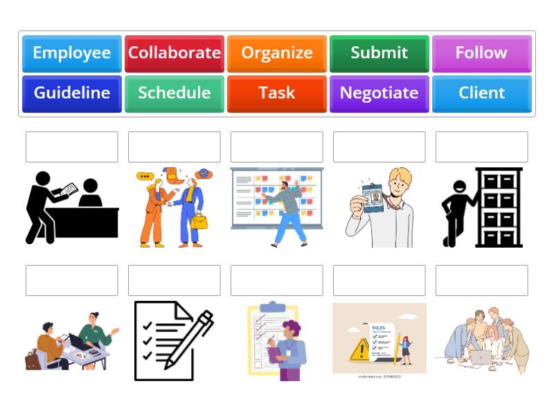 Workplace Vocabulary - Match up