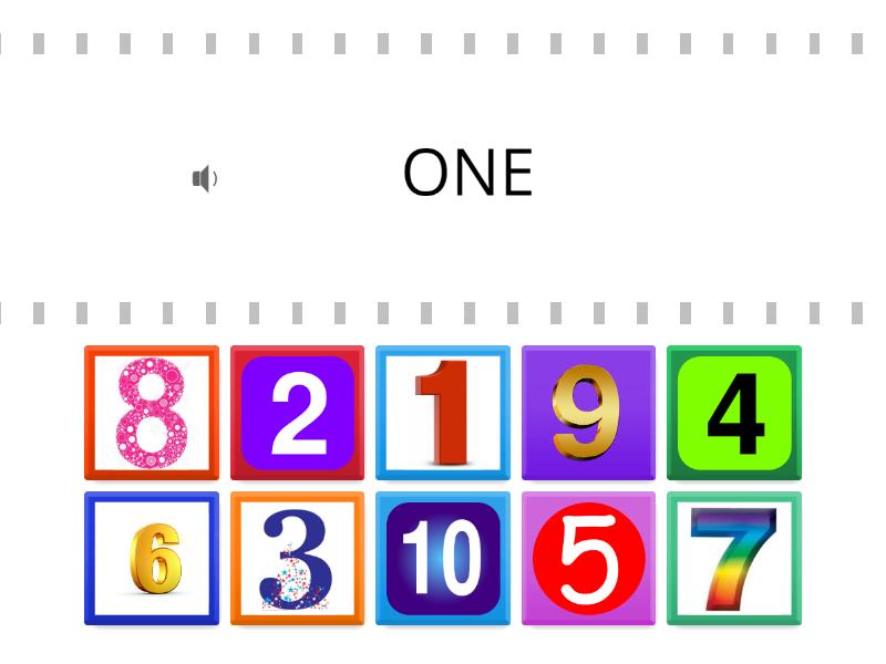 Numbers 1 to 10 + AUDIO - Find the match