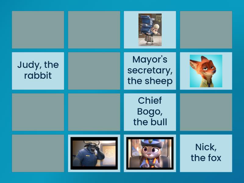 Zootopia Heroes - Matching pairs