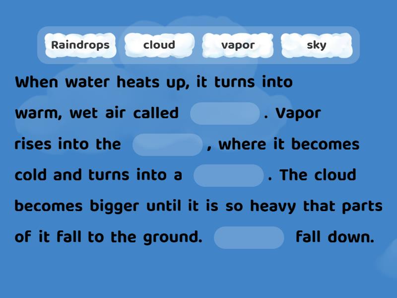 What is rain? - Complete the sentence