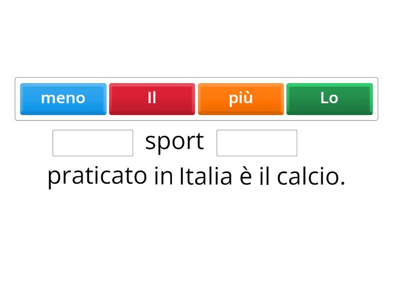 Il calcio italiano - Complete the sentence
