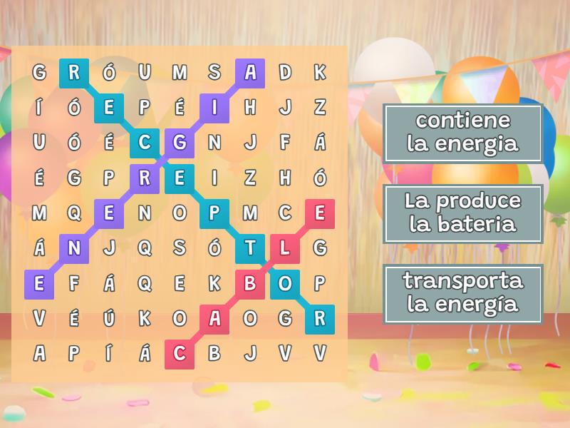 Circuito electrico - Wordsearch