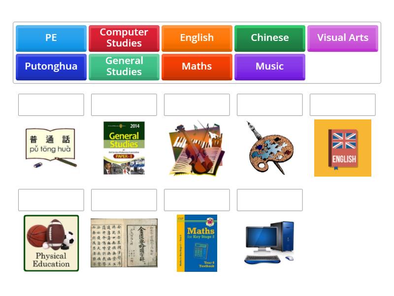 2nd term Unit 6: School Subjects (1) - Match up