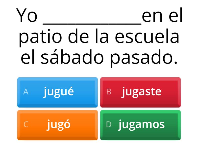 Pasado -Preterito indefinido - Quiz