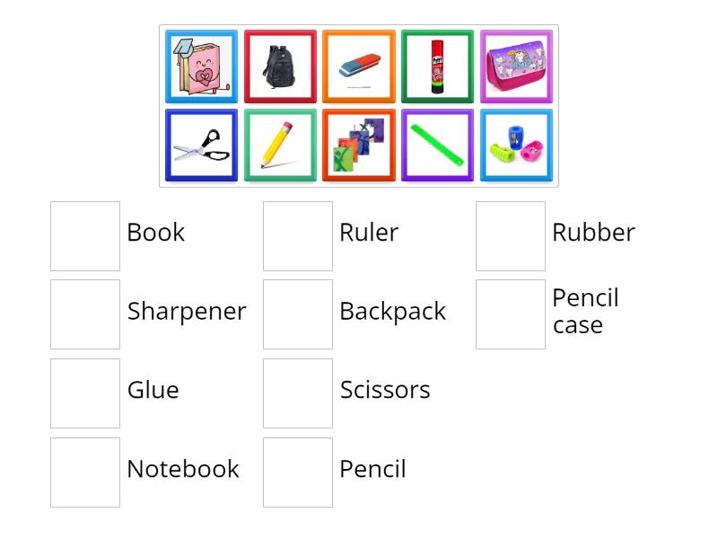 School Objects - Une las parejas