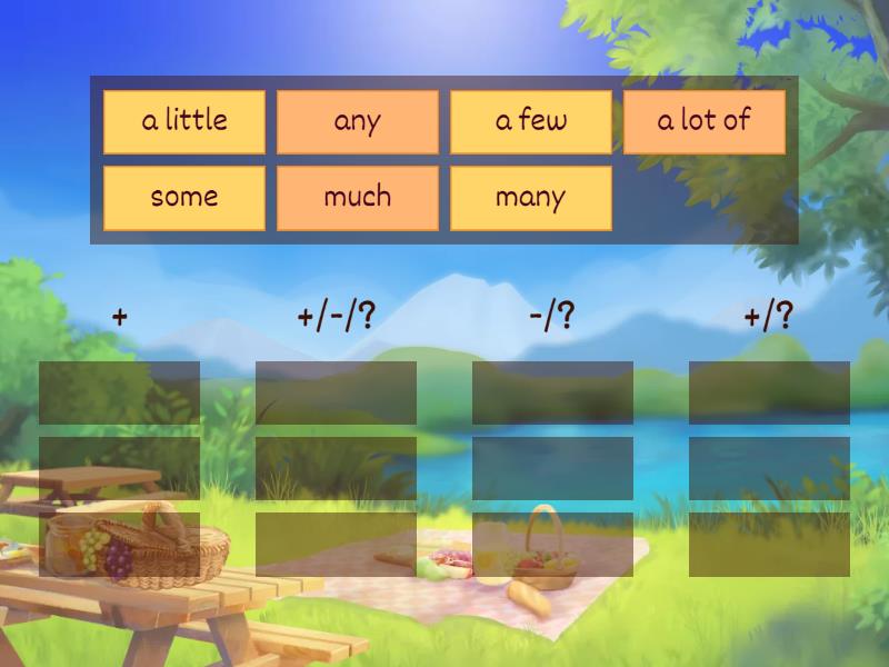 Prepare 4 Unit 6 Quantifiers 2 - Group sort