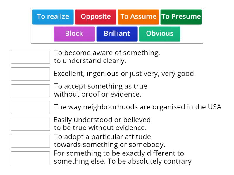 Ted Talks Vocab Weird or just different - Match up